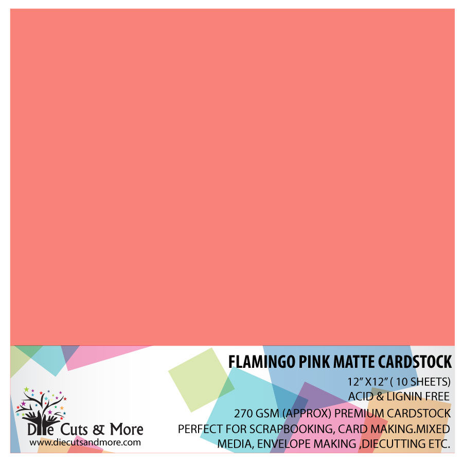 FLAMINGO PINK MATTE CARDSTOCK - Die Cuts & More