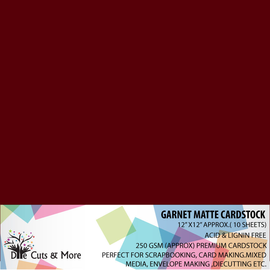 GARNET MATTE CARDSTOCK - Die Cuts & More