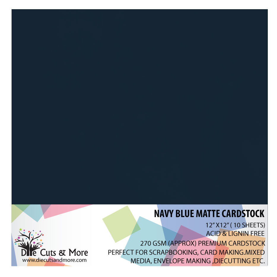 NAVY BLUE MATTE CARDSTOCK - Die Cuts & More