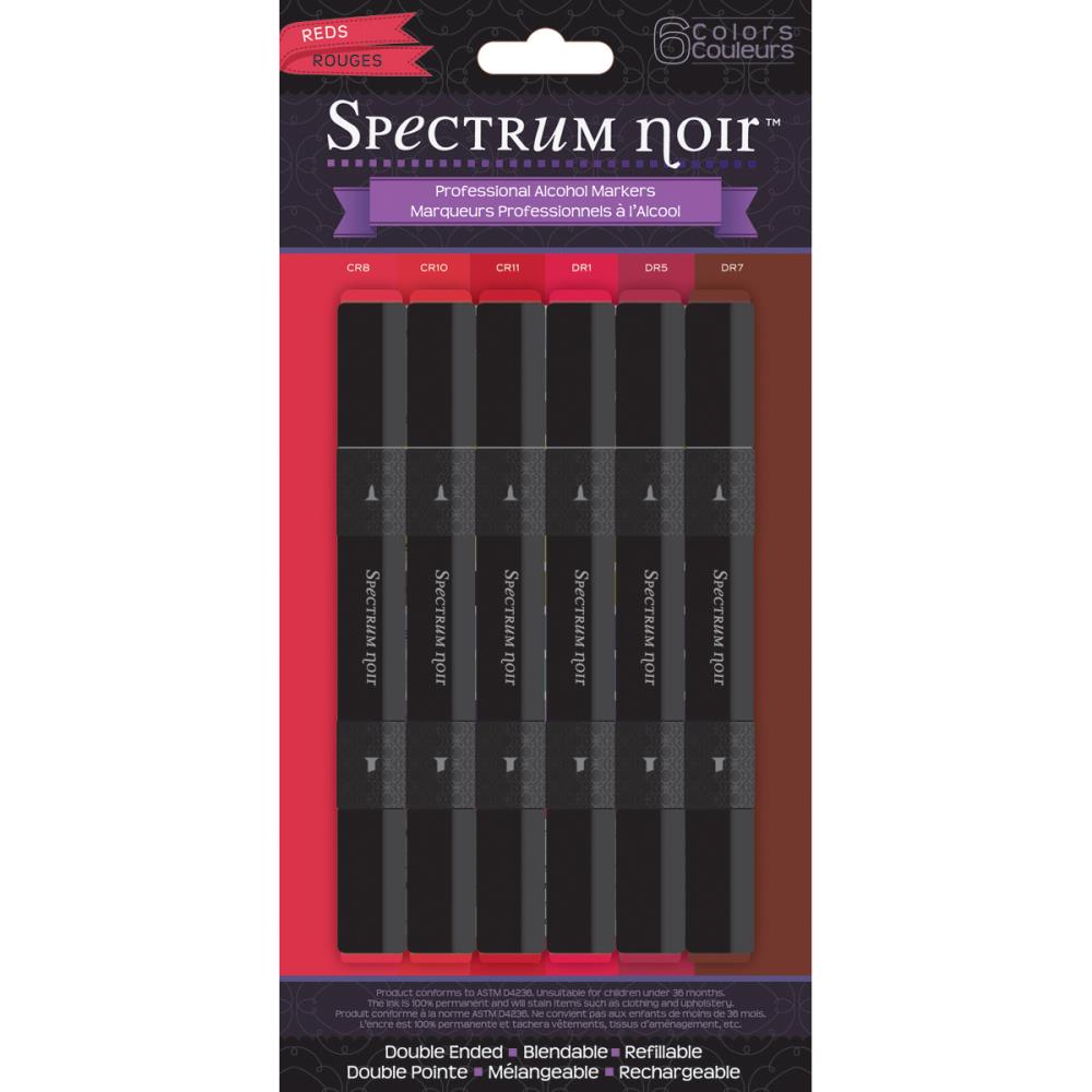 Reds Spectrum Noir Alcohol Markers 6/Pkg - Die Cuts & More