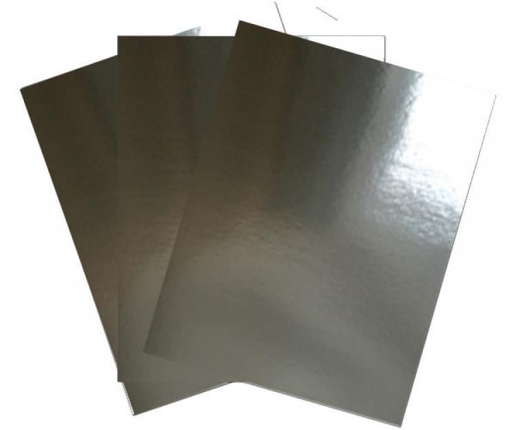 Silver Glossy mirror Cardstock A4 Size - Die Cuts & More